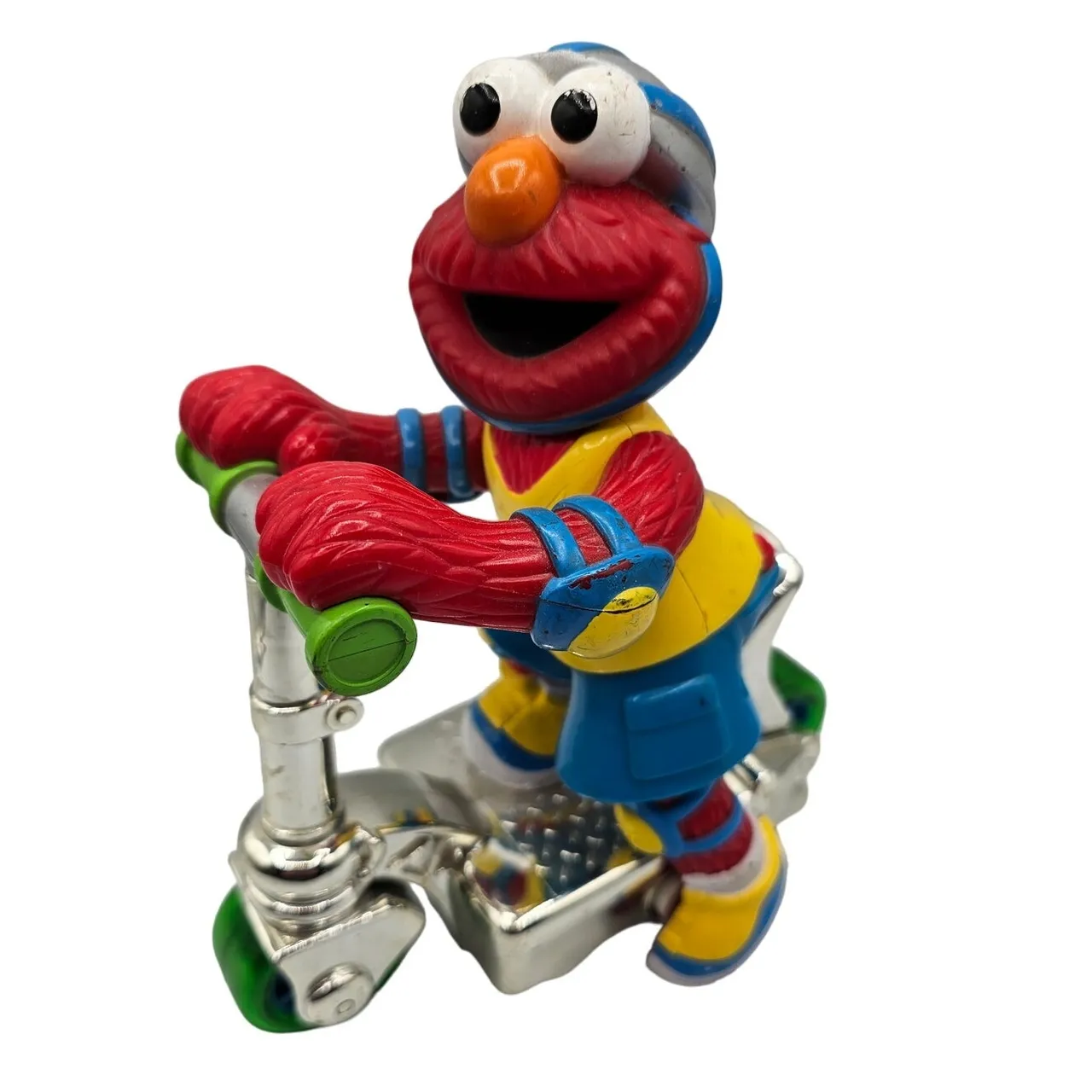 Sesame Street Elmo Scooter Toy 8 in Tall Press and Go Action 2000 Mattel