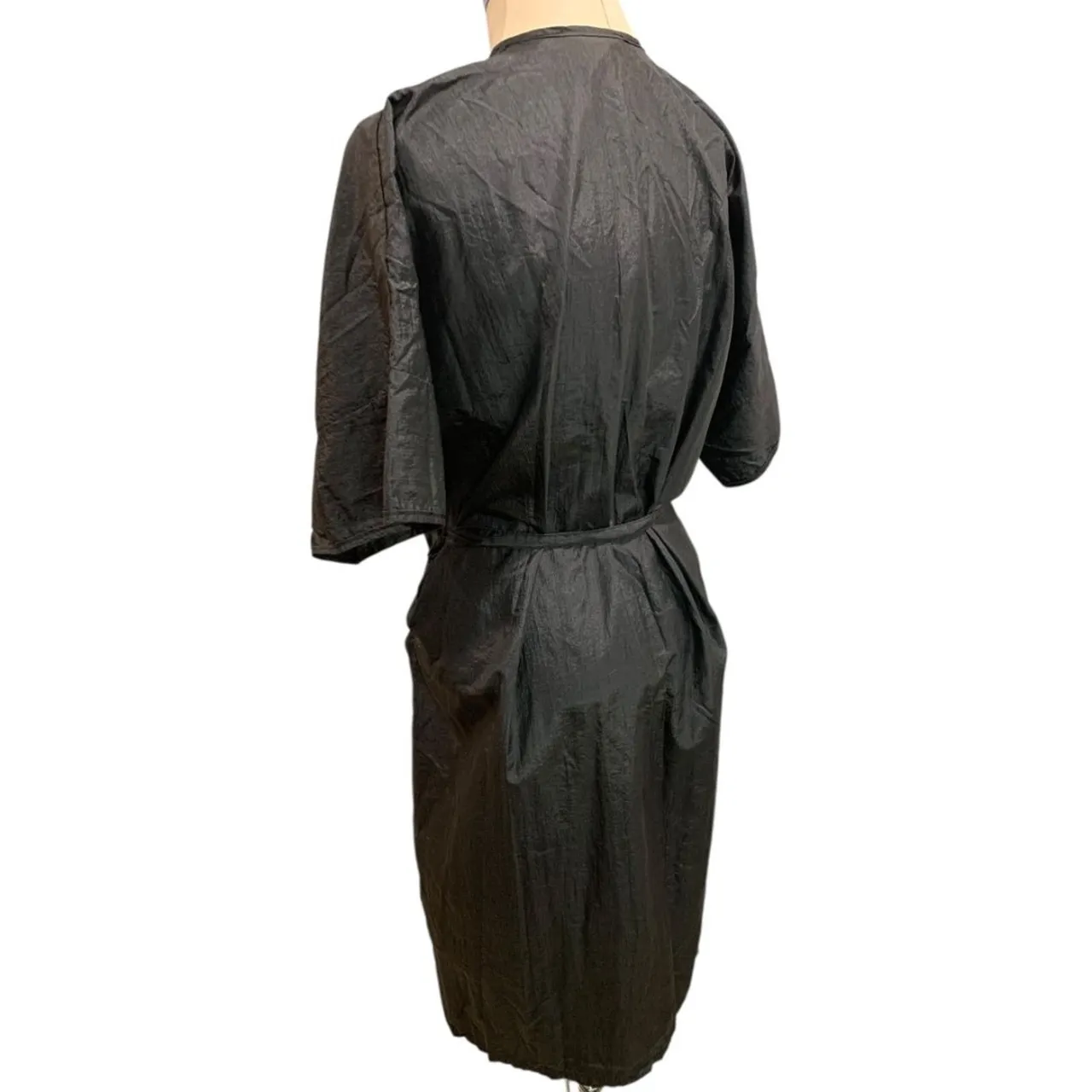 One Size Andre Hair Styling Smock for Clients Belted Black Style 8104